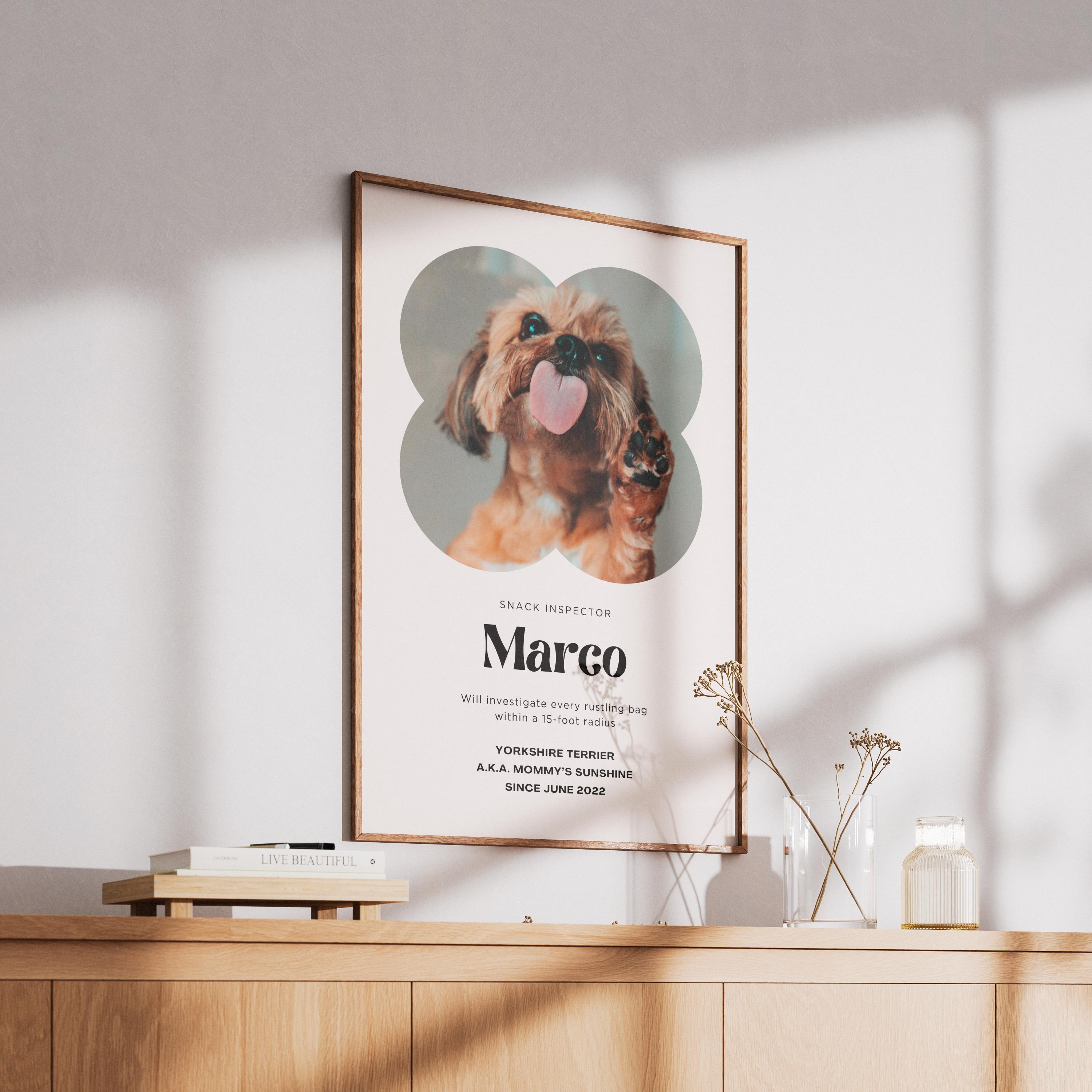 Custom Pet Portrait, Funny Dog Portrait, Custom Pet Poster ...