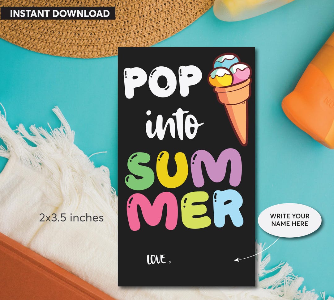 Popsicle Tag Have a Cool Summer | End of School Favor Tags Template ...