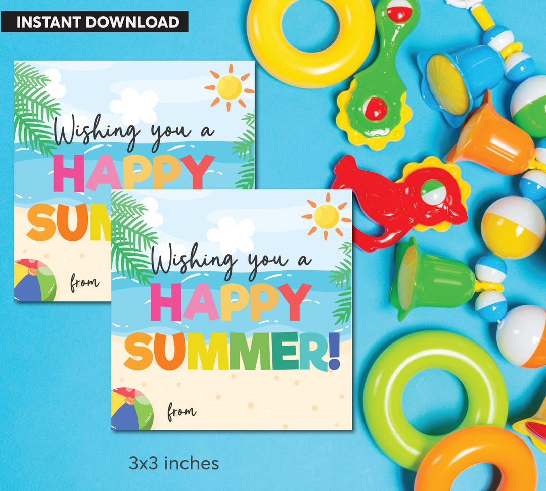 Happy Summer Printable Tags | End of Year Gift Tags for Teachers ...