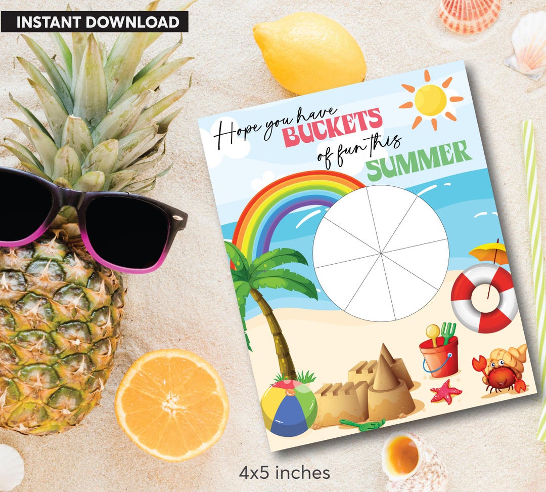 Hope You Have Buckets of Fun This Summer Tag | Printable Playdough ...