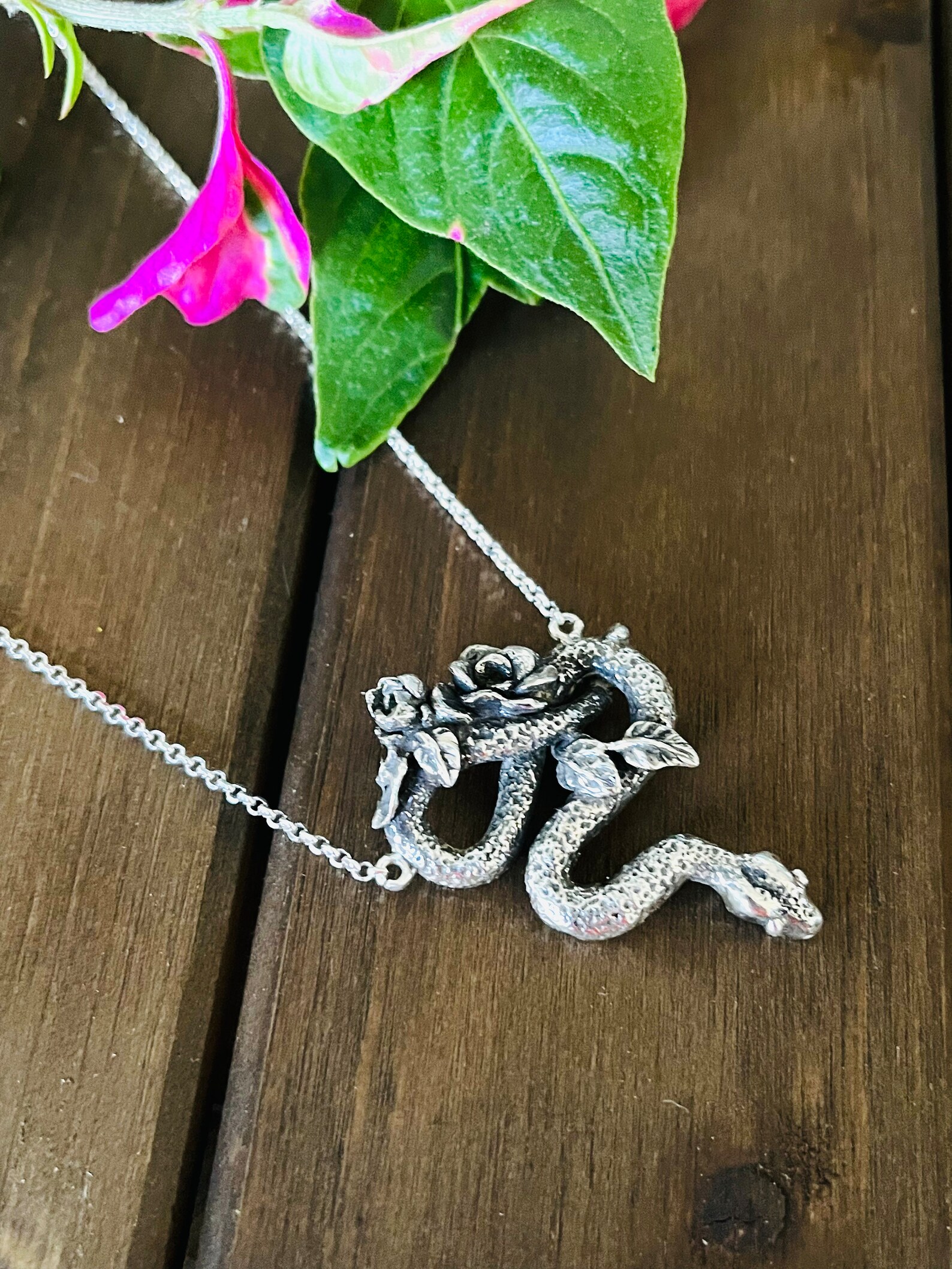 SUCCULENT SNAKE - Sterling Silver Python Snake, Succulents, Plants ...