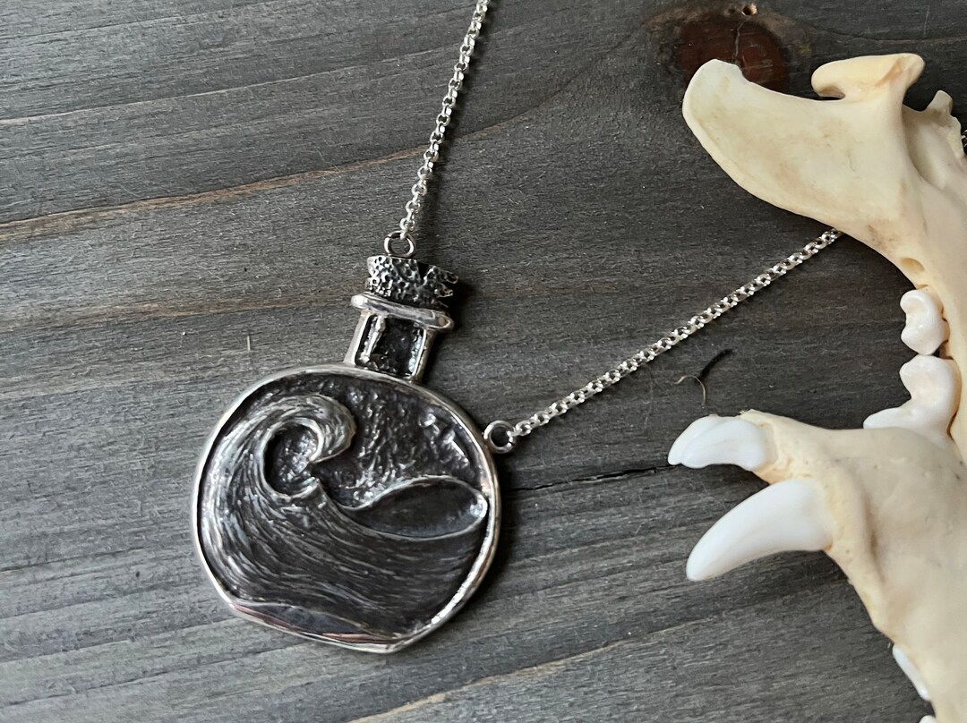ELIXIR - Sterling Silver Potion Bottle Necklace - Etsy
