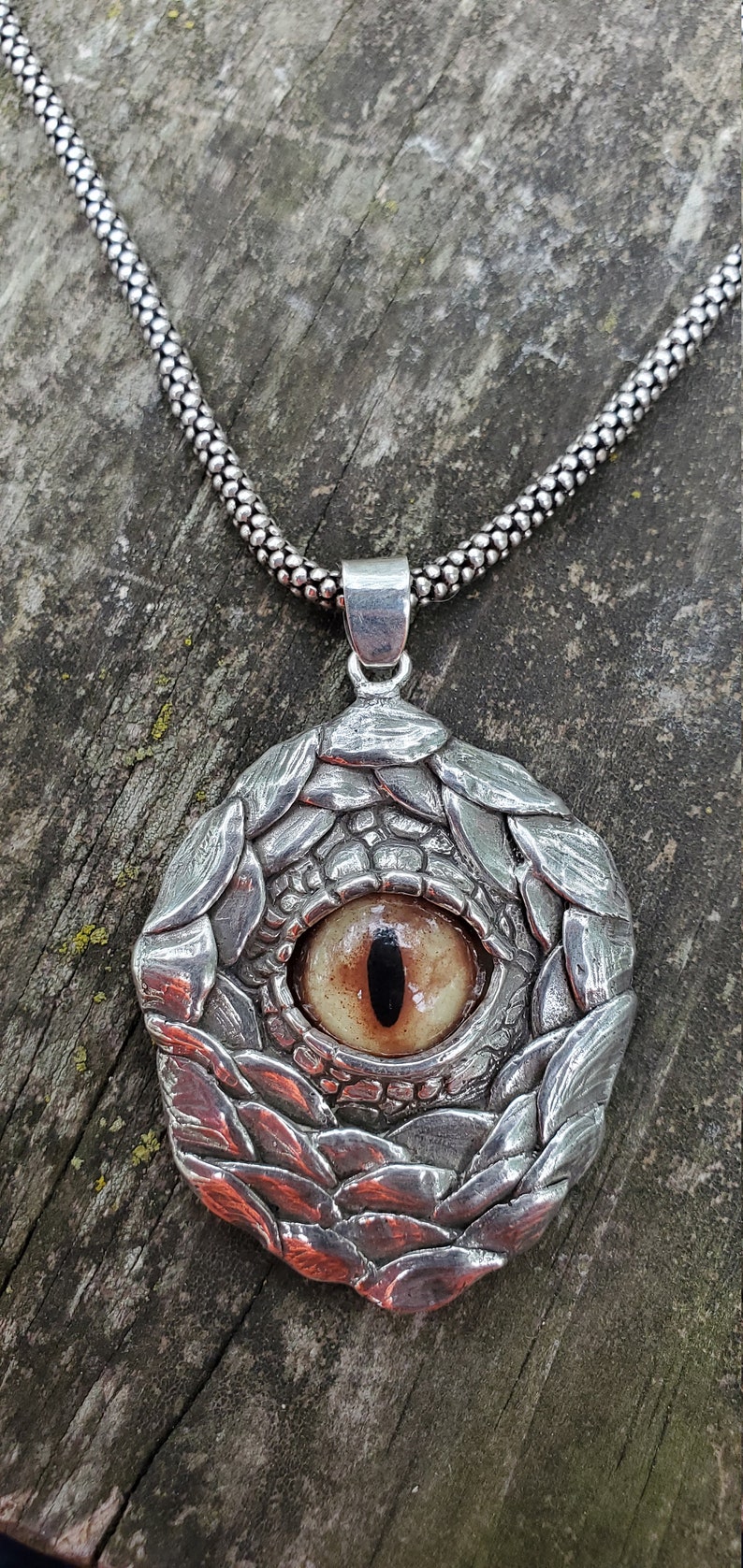 DRACO Sterling Silver Dragon Eye Taxidermy Glass Eye - Etsy