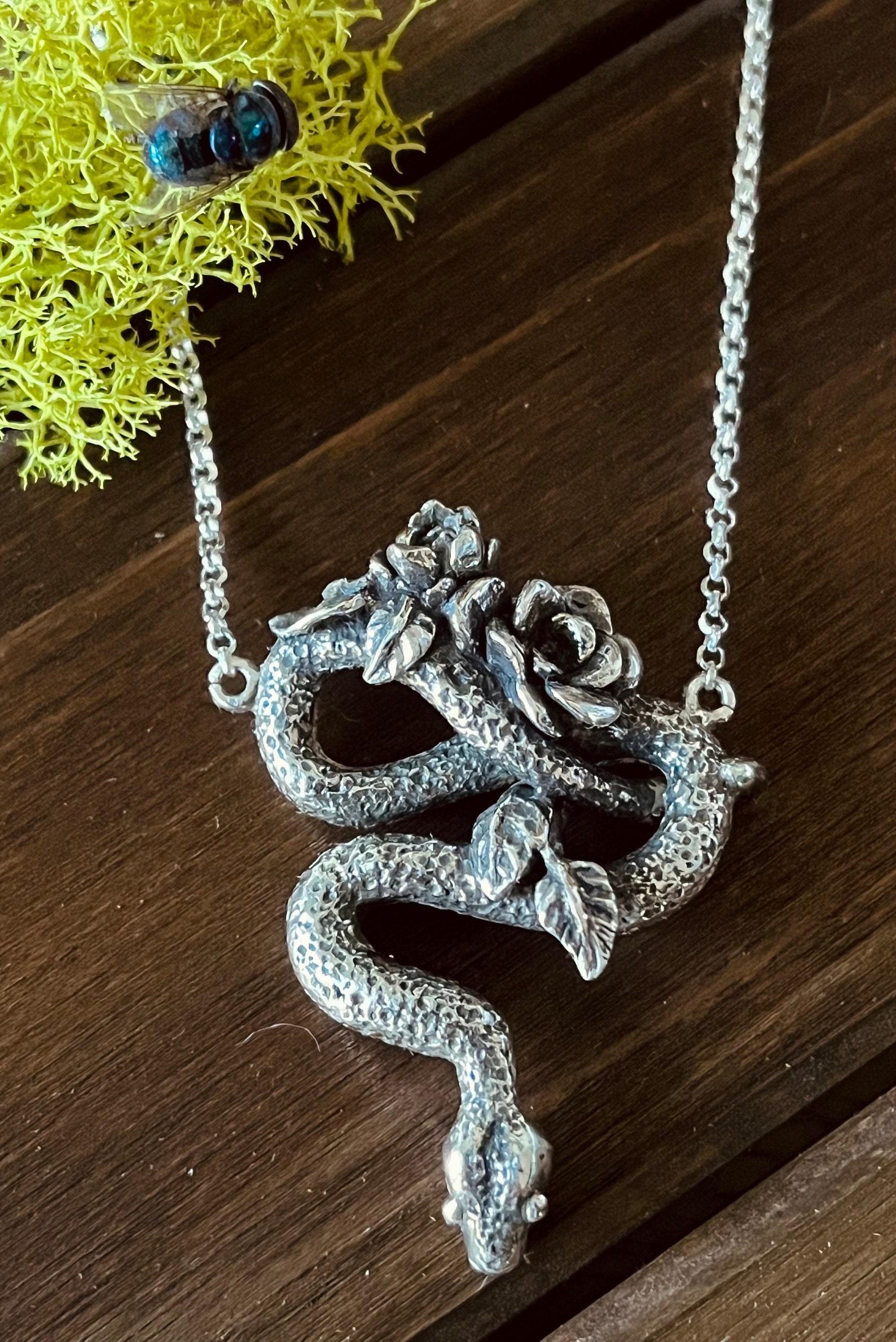 SUCCULENT SNAKE - Sterling Silver Python Snake, Succulents, Plants ...
