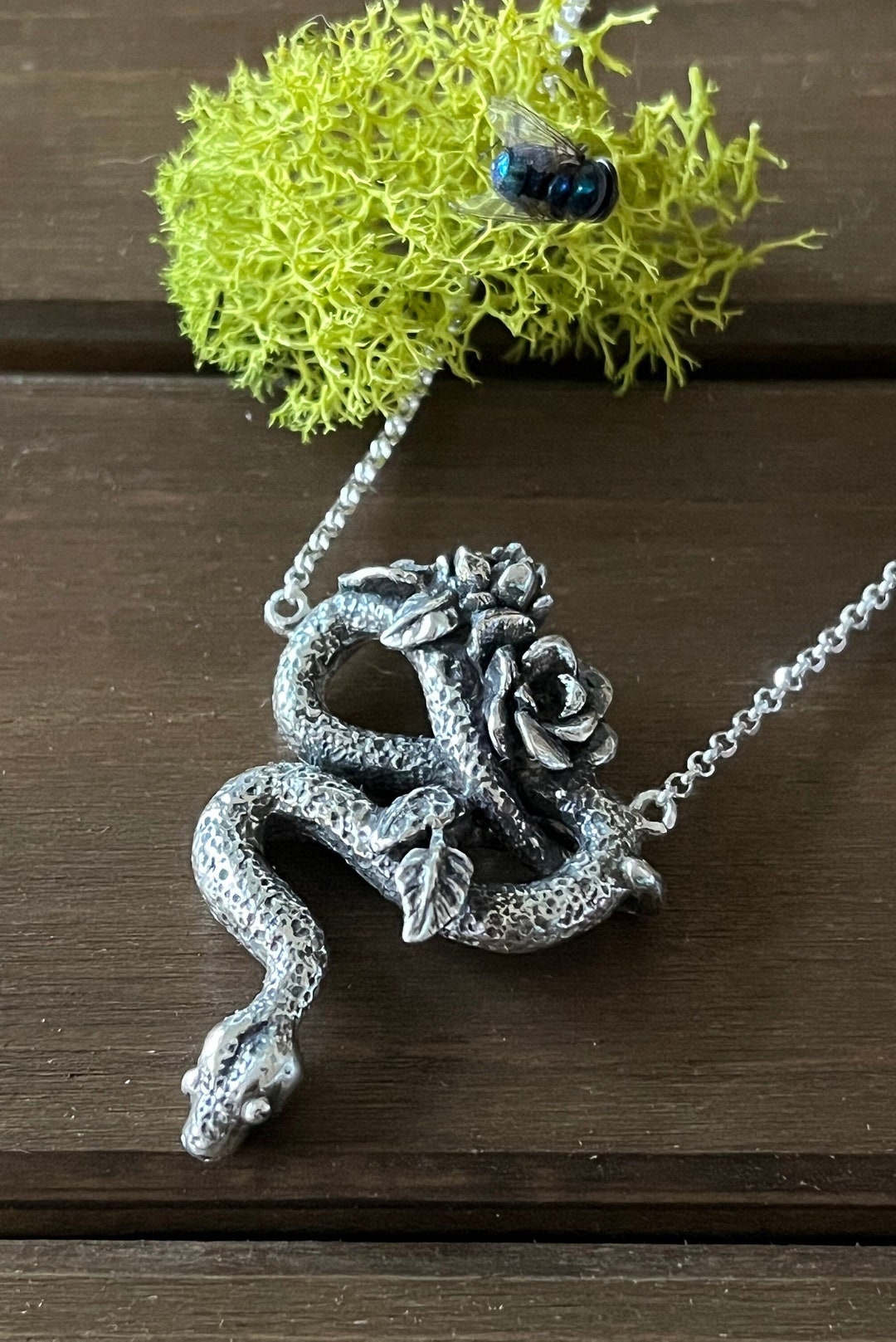 SUCCULENT SNAKE Sterling Silver Python Snake, Succulents, Plants ...