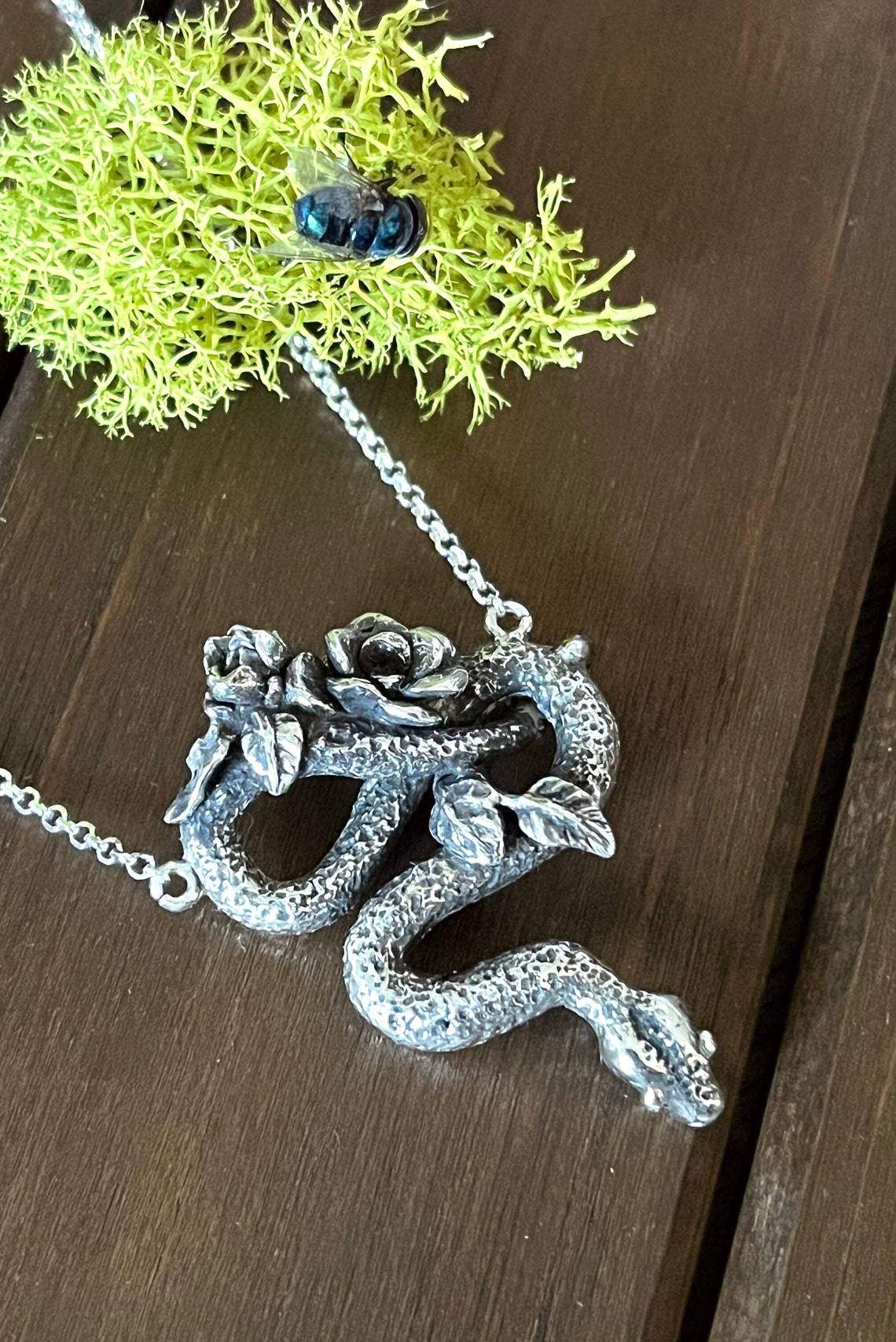 SUCCULENT SNAKE - Sterling Silver Python Snake, Succulents, Plants ...