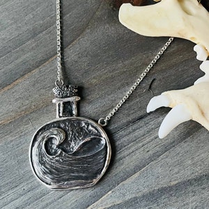 ELIXIR - Sterling Silver Potion Bottle Necklace - Etsy