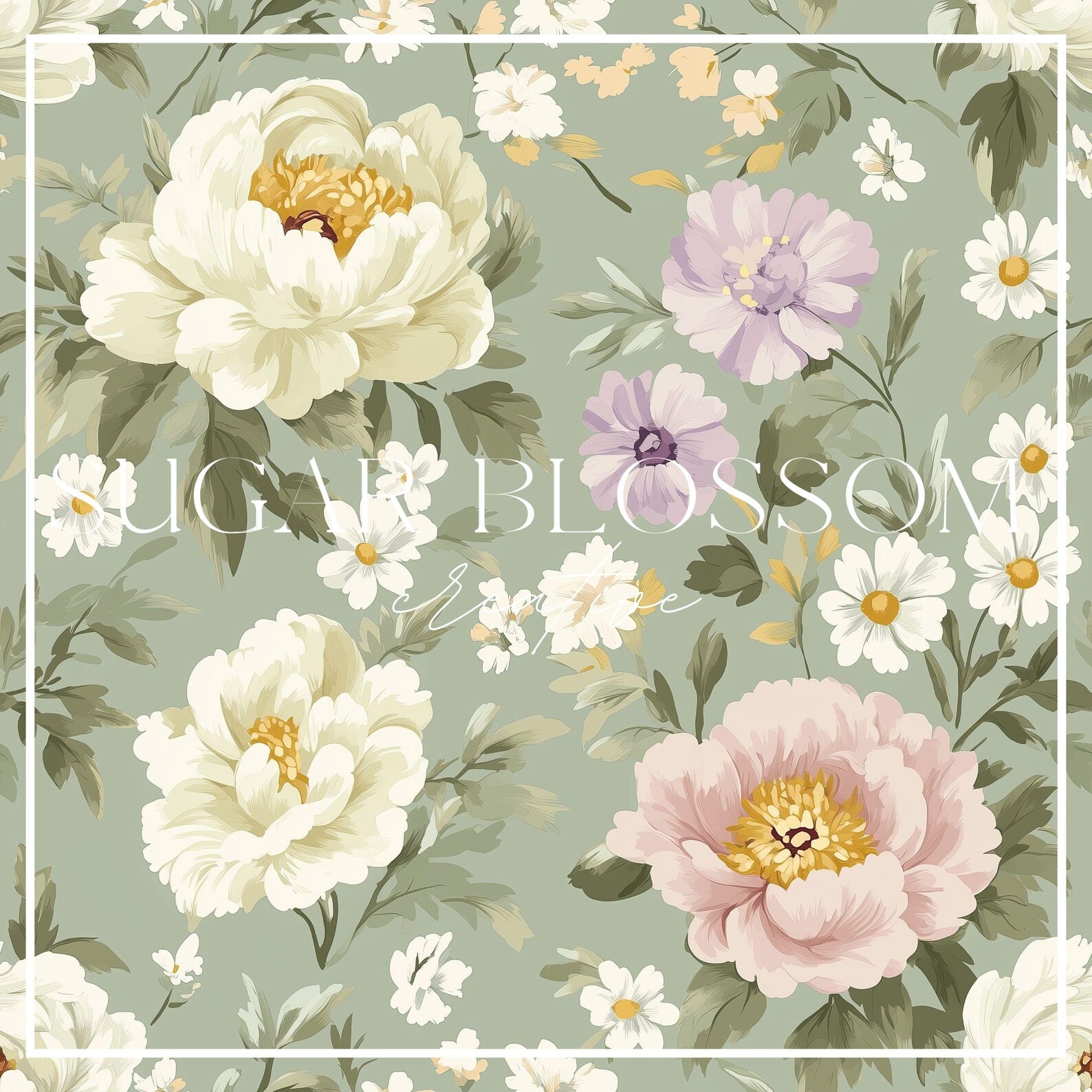 Nyckfulla blommor blommönster – mjuka pastellfärgade akvarellblommor ...