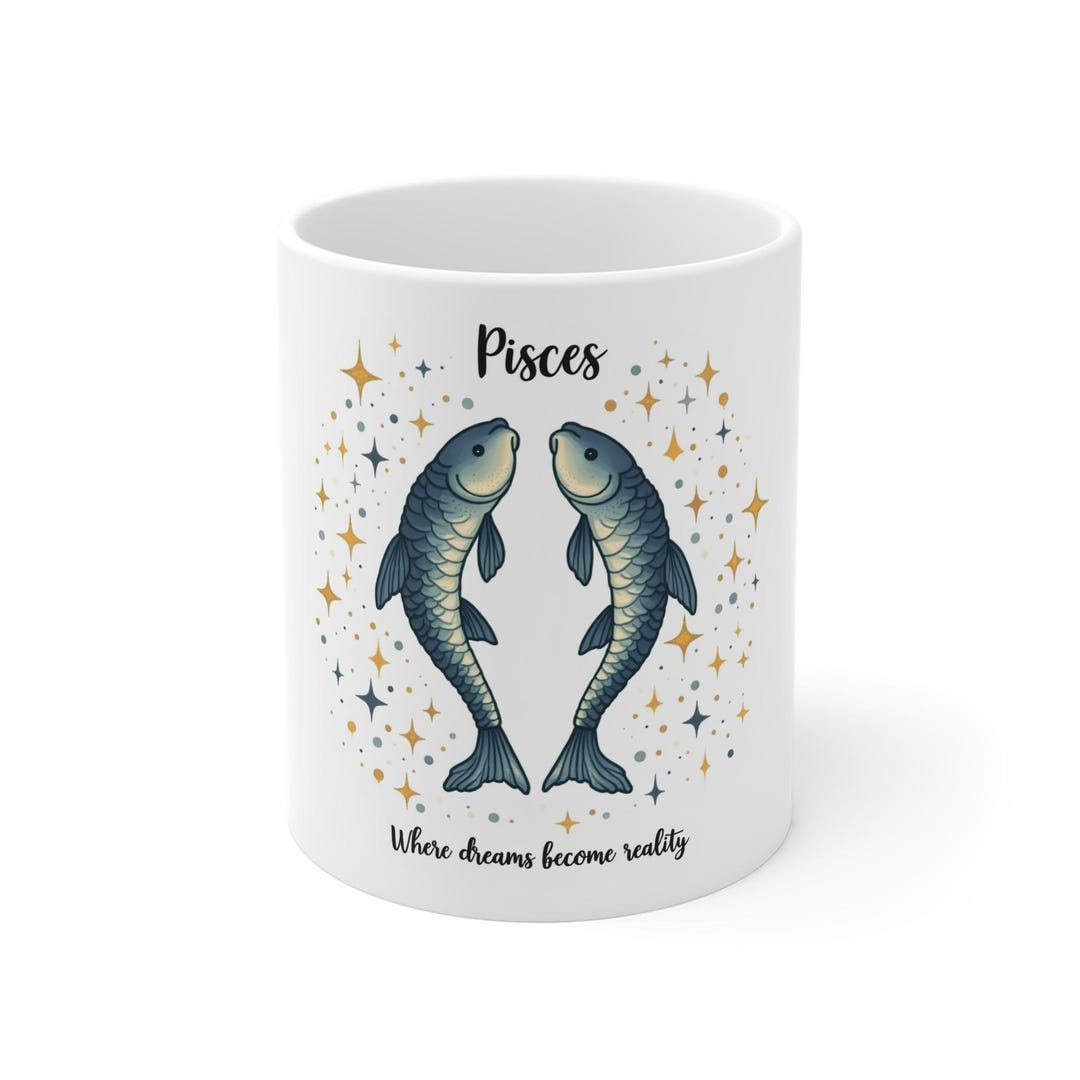 Pisces Mug - Zodiac Astrology Coffee Cup - Pisces Birthday Gift - Water ...