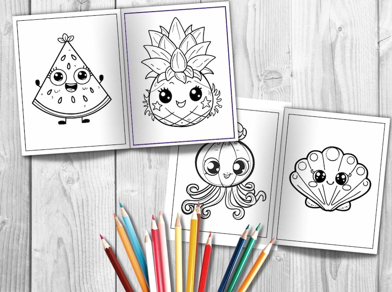 Cute summer coloring pages for kids | Cute coloring book for kids ...