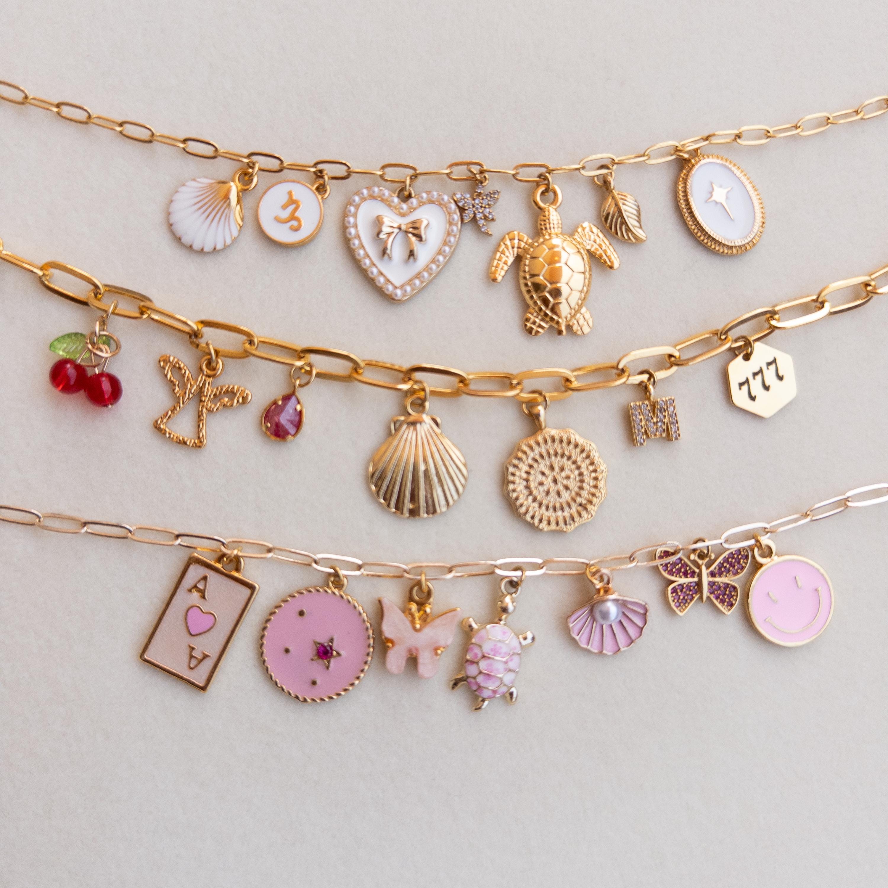 Charm Bracelet, Personalized Charm Bracelet for Women, Design Your Own ...
