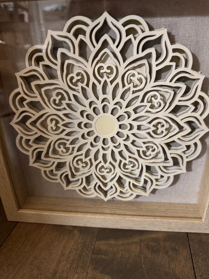 Intricate 3D Paper Mandala - Unique Layered Wall Art Piece - Etsy