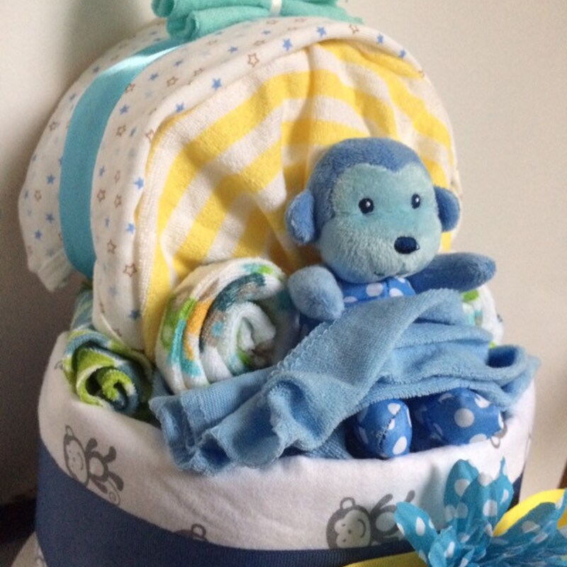 Monkey Diaper Cake - Etsy
