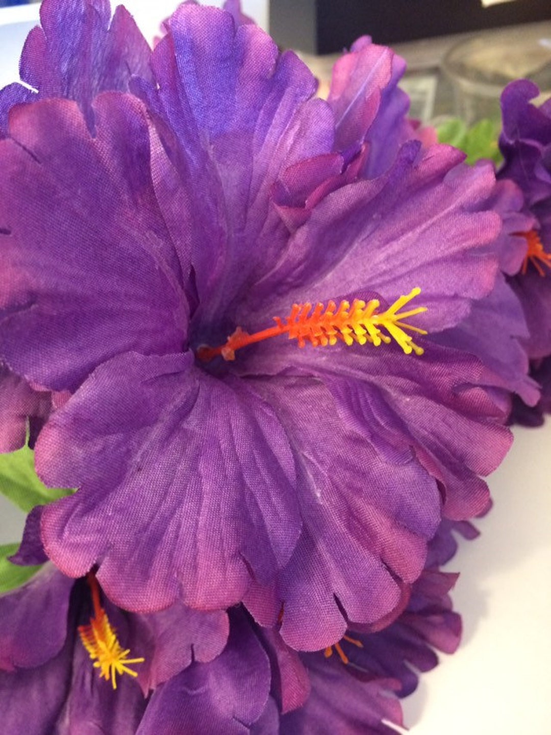 Purple Hibiscus Flower Pens: Tropical Party Decor, Set of 24 - Etsy