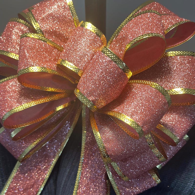 Pink and Gold Bows - Etsy