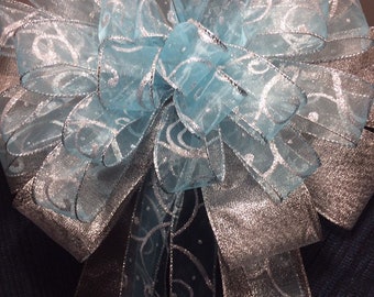 Blue Bow Tree Topper | Etsy