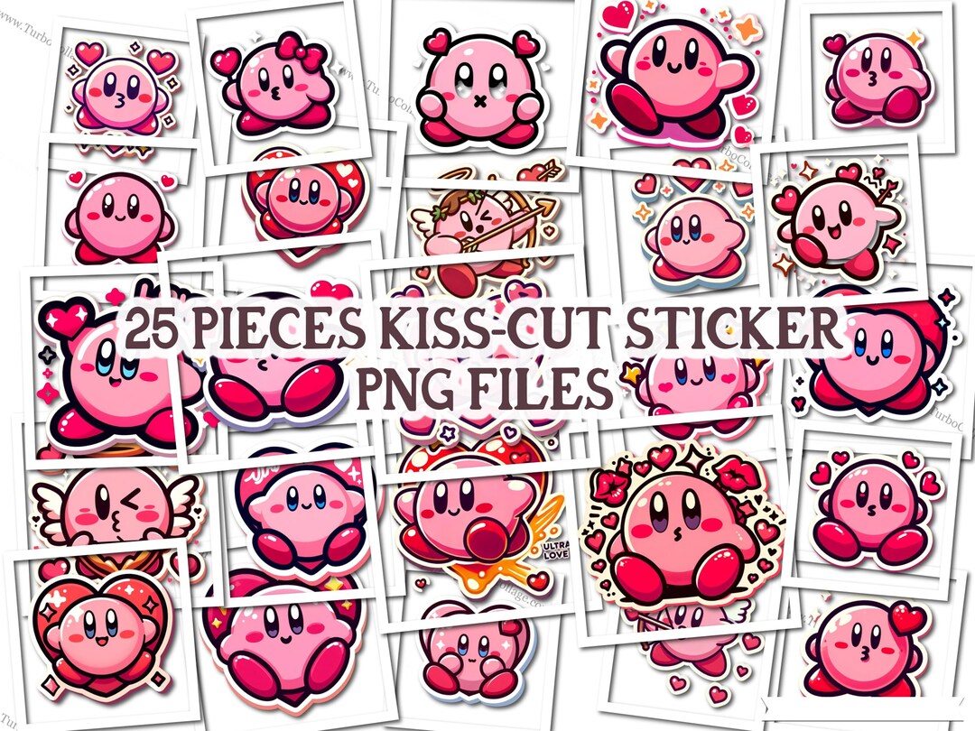 25pcs Lovely Kirby PNG Bundle - Kirby Sticker Pack - - Etsy