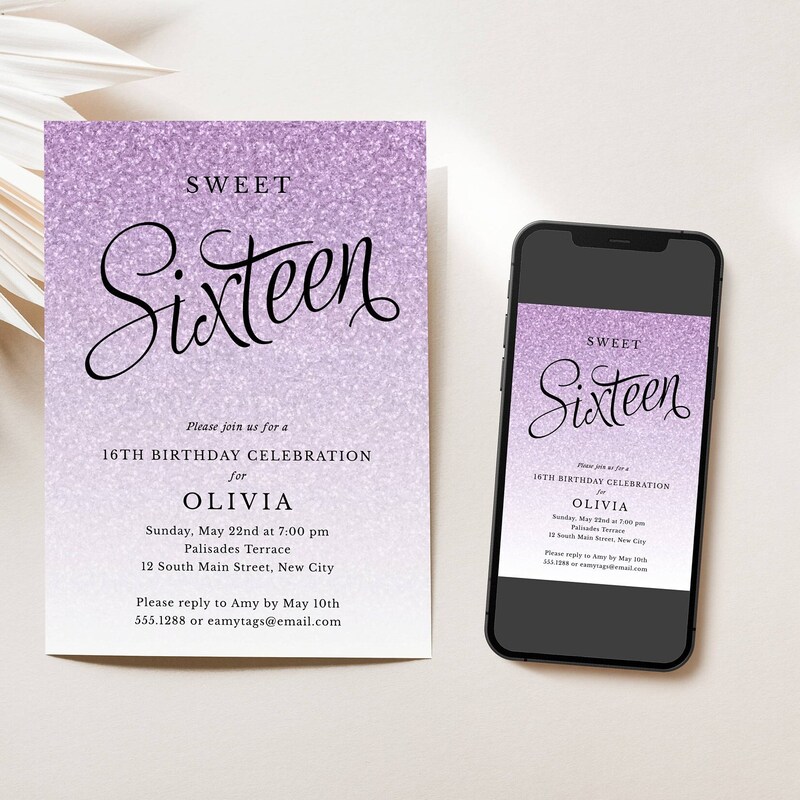 Sweet 16 Invitation - Etsy