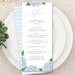 Editable Wedding Program, Double Sided Flat Program, Calligraphy Script, Self Edit Text, Instant ...
