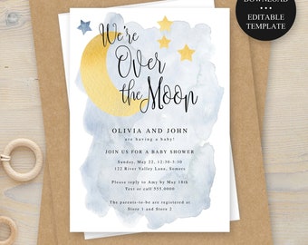 Over the Moon Print | Etsy