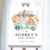 Blue Hydrangea Bridal Shower Welcome Sign, Dusty Blue Flower Bloom ...