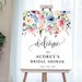 Editable Floral Welcome Sign Watercolor Mixed Flower Border for Any ...