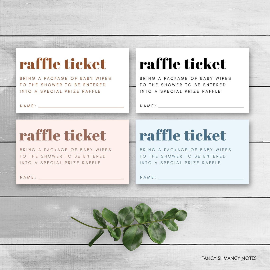 Editable Baby Shower Raffle Ticket & Sign Fully Editable - Etsy