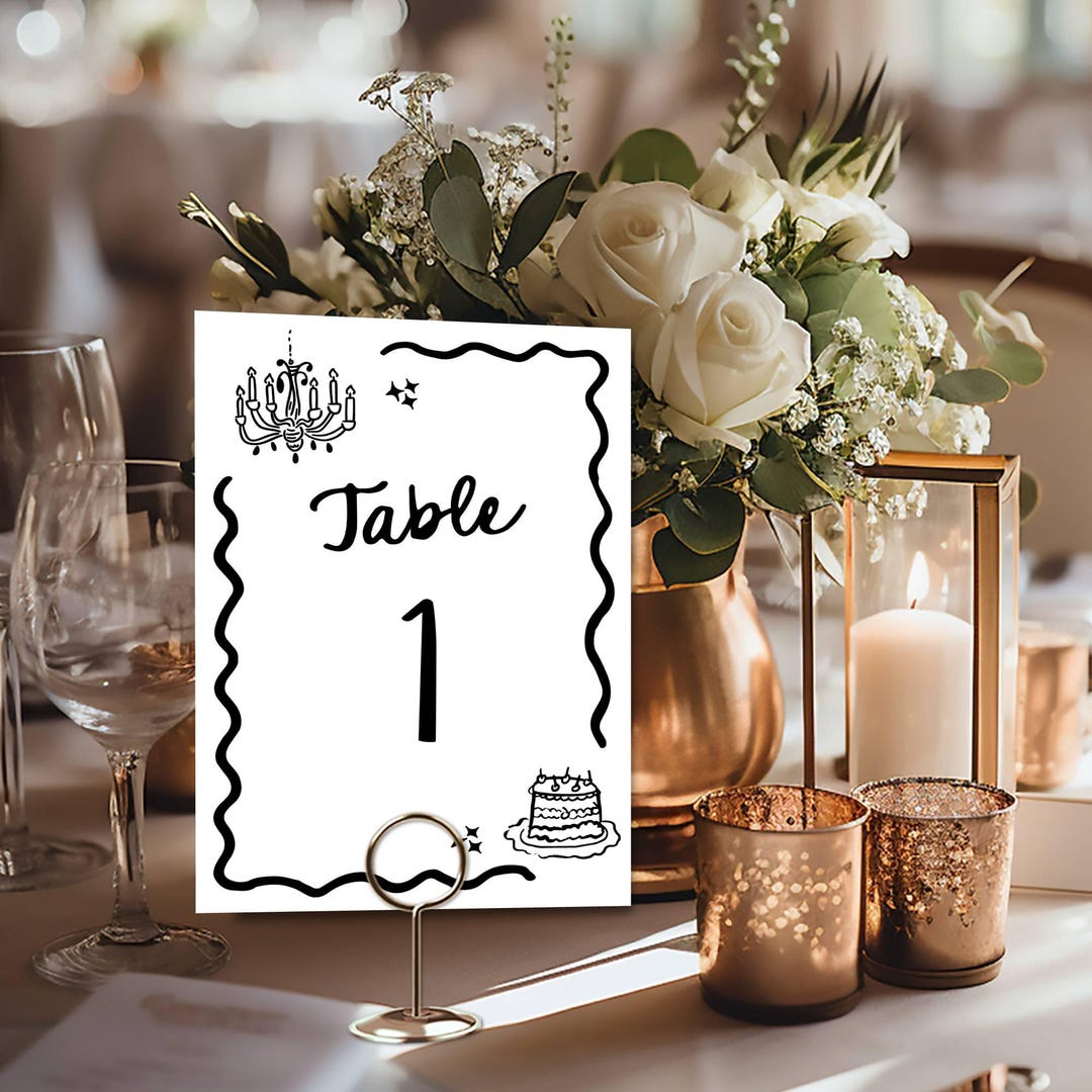 Retro Disco Table Number Cards 1-25 | Size: 4x6" | Whimsical Disco ...