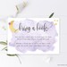 Purple Over the Moon Books for Baby, Baby Shower Book Request Card ...