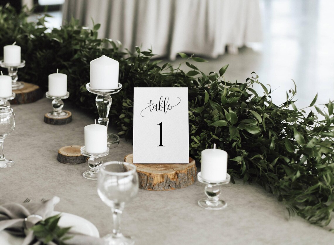 Minimalist Table Number Cards 1-25 | Size: 4x6" | Minimalist ...