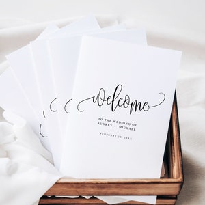 Editable Script Calligraphy Program Booklet Black and White - Etsy
