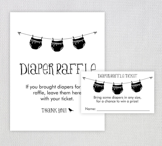 Templates Paper Editable Diaper Raffle Insert and Diaper Raffle Ticket ...