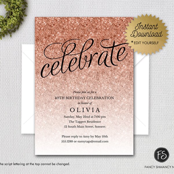 Rose Gold Glitter - Etsy