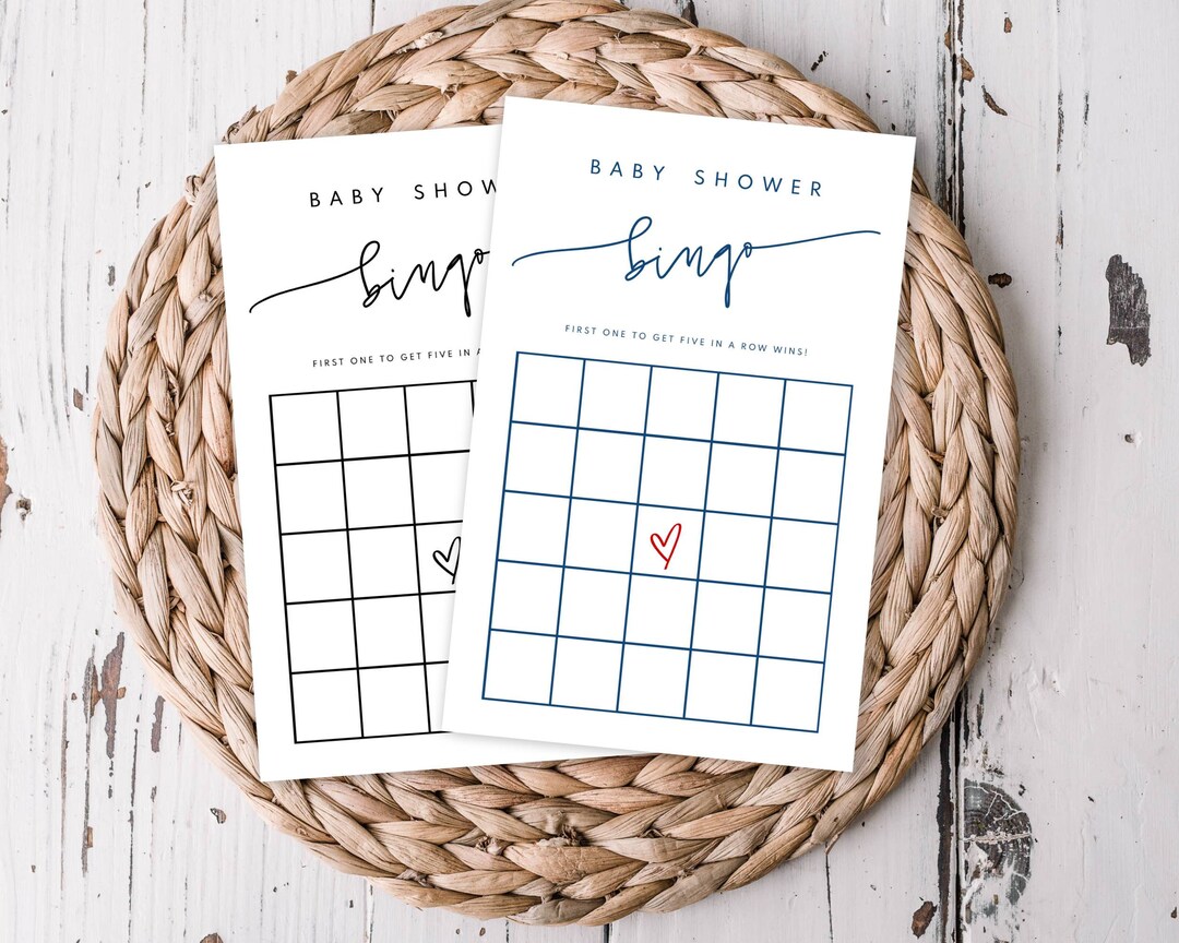 Editable BABY Shower Bingo Cards, Modern Script, Editable Template ...