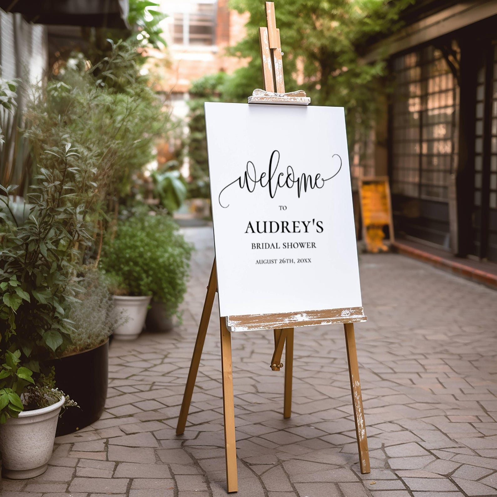 Elegant Script Welcome Sign Template | Minimalist Calligraphy Style ...