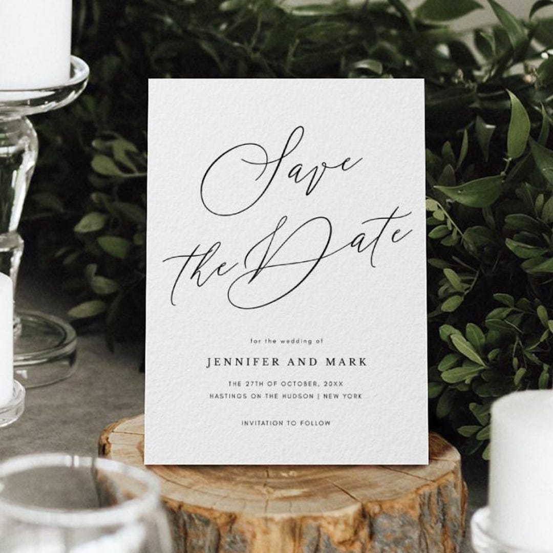 Fully Editable Elegant Save the Date Announcement Card Any Event Any ...
