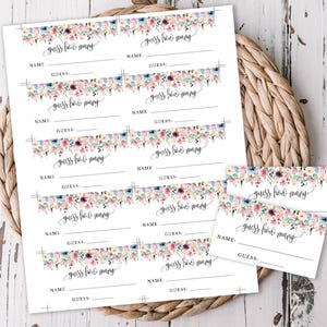 Guess How Many Printable Shower Party Game Sign and Guessing Slips ...