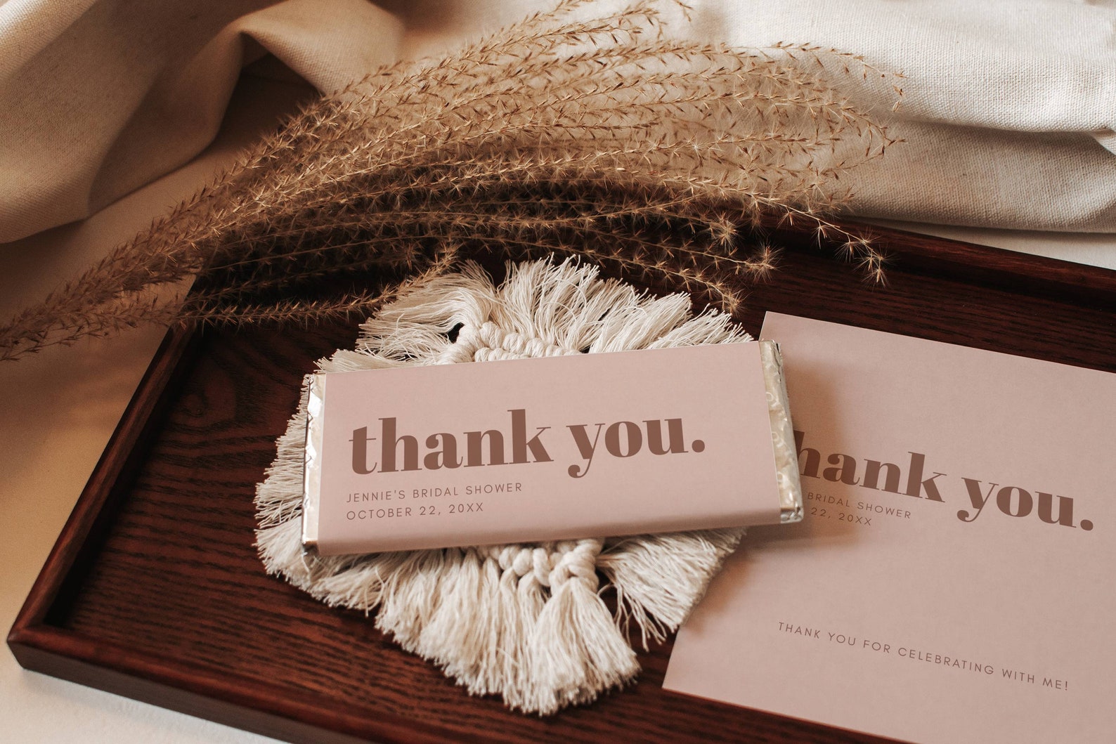 Editable Candy Bar Wrapper Minimalist Chunky Print W/custom - Etsy