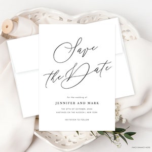 Fully Editable Elegant Save the Date Announcement Card Any Event Any ...