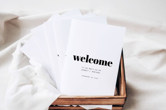 Edit Yourself Program Booklet, Folded Page, Chunky Print, Wedding ...