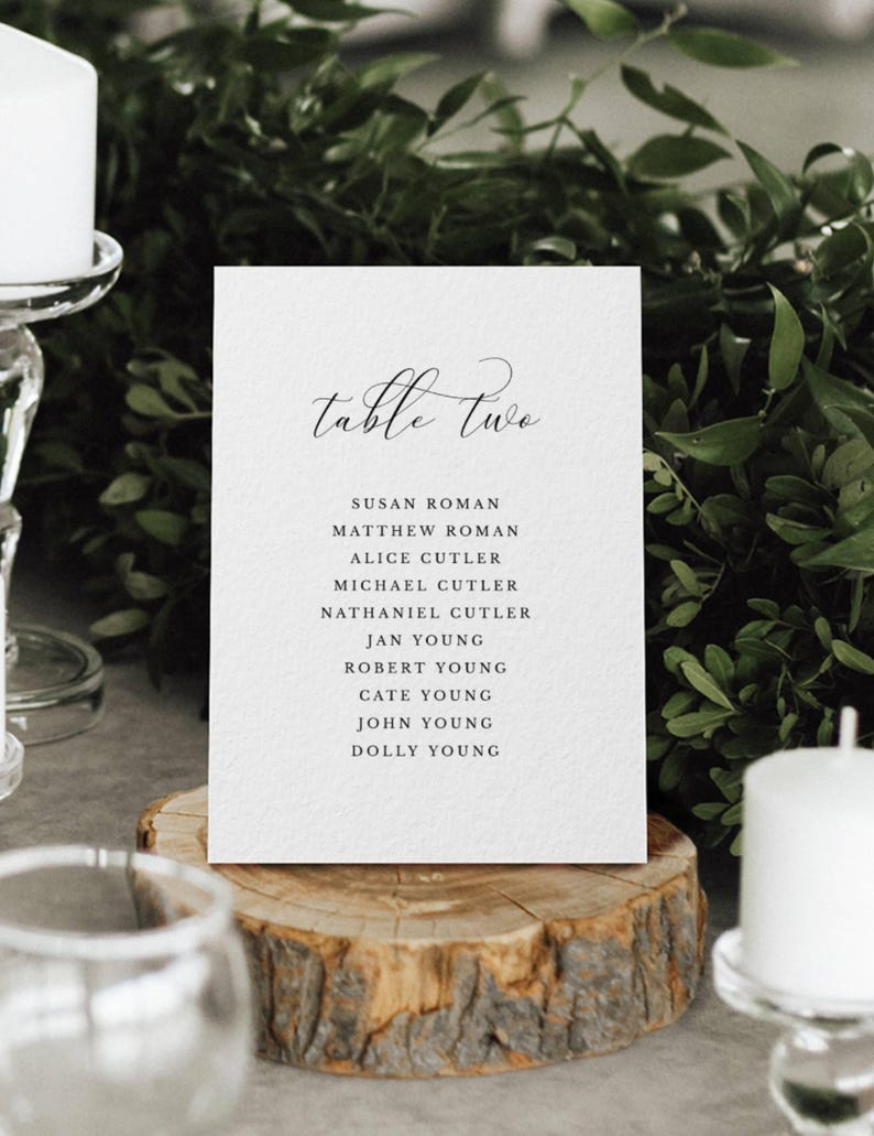Modern Seating Chart With Elegant Script, Fully Edtiable Corjl Template ...