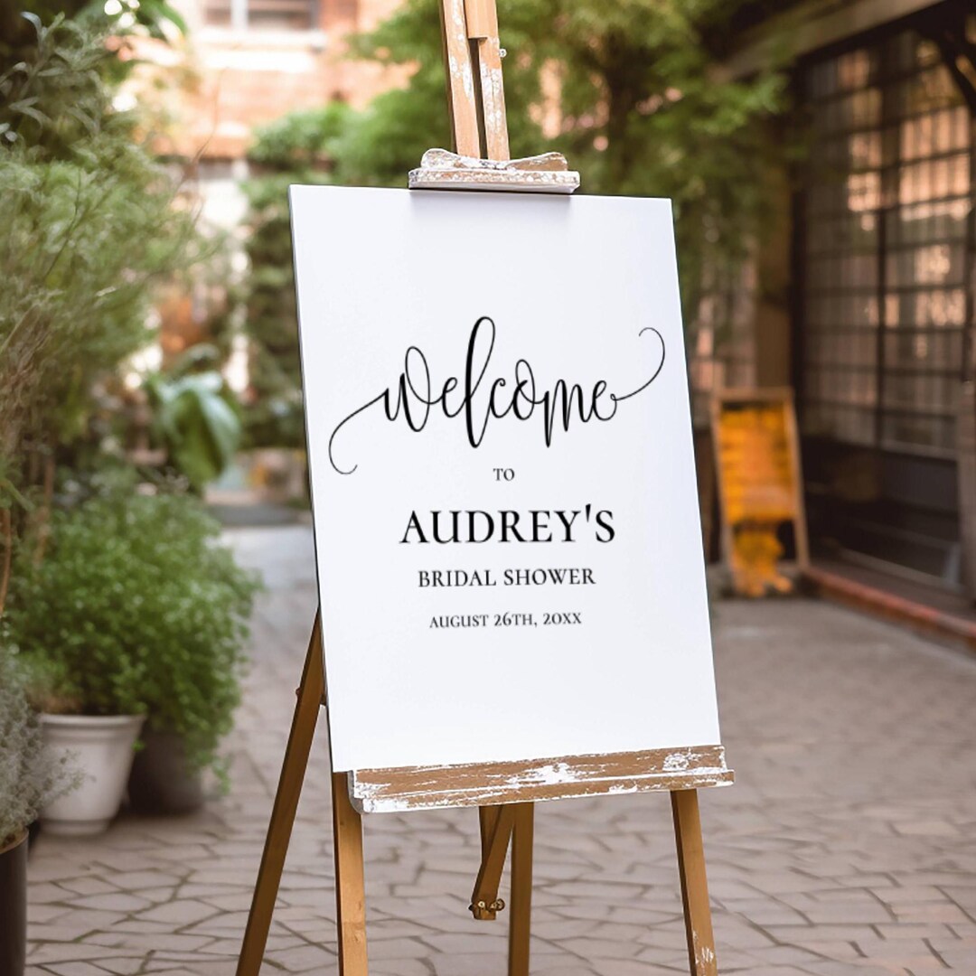 Elegant Script Welcome Sign Template | Minimalist Calligraphy Style ...
