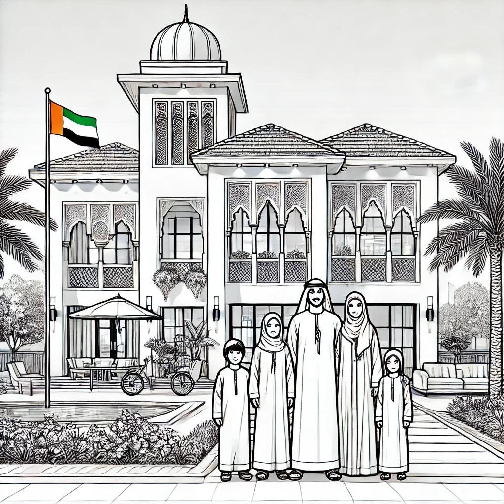 Middle Eastern Coloring Page – Printable Line Art for Relaxation - Etsy