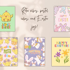 Printable Easter Cards – Digital Download | Cute Chick & Bunny Designs ...