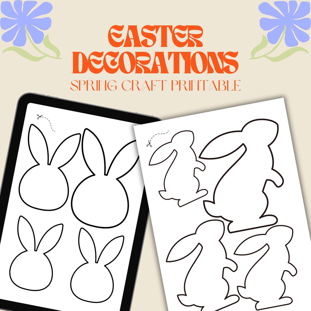 Easter Bunny & Egg Cut-out Templates – Printable DIY Easter Crafts ...