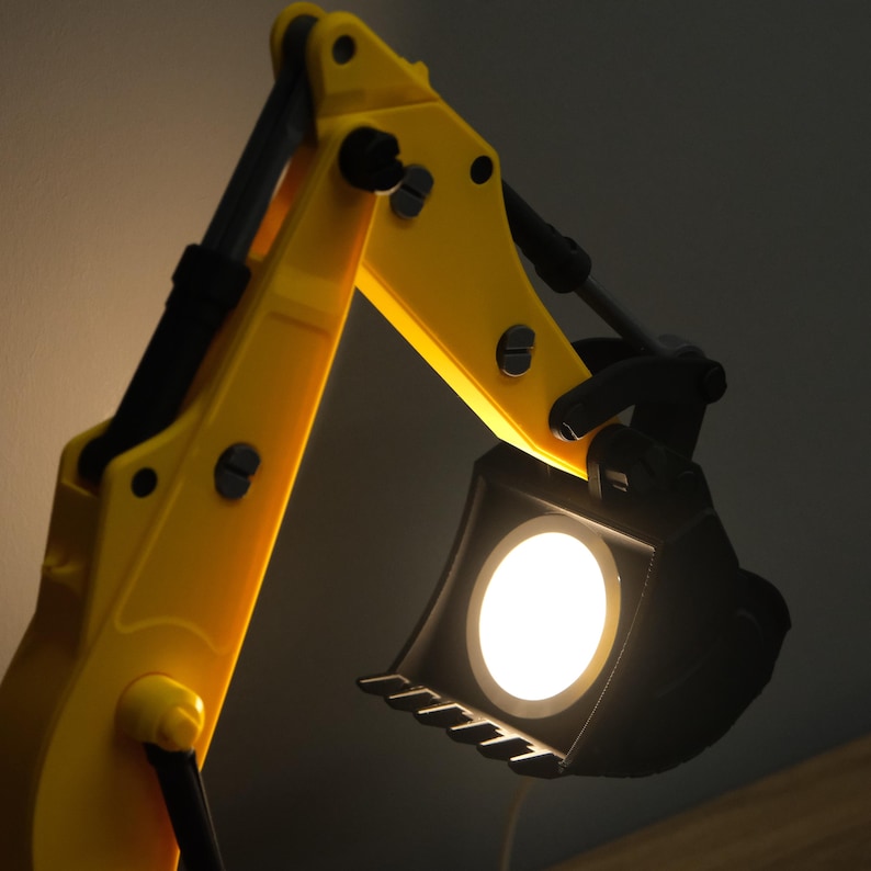 Excavator Lamp, Unique Decorative Desk Lamp, Kids' Room and Office ...