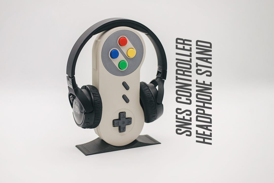 SNES Controller Headphone Stand | Retro Gaming Desk Organizer | Geek ...