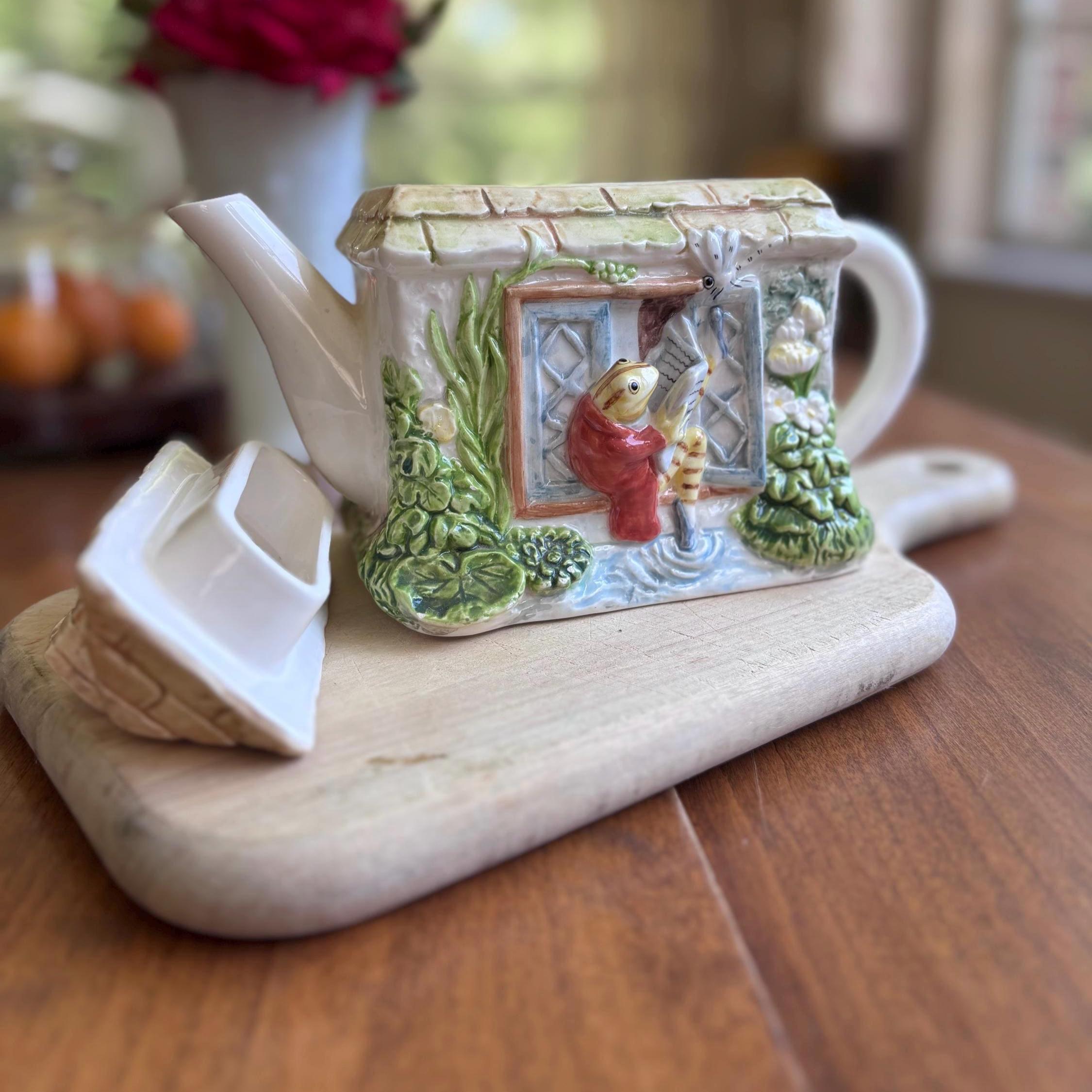 Vintage Schmid Mr. Jeremy Fisher Teapot & Music Box • Beatrix Potter ...