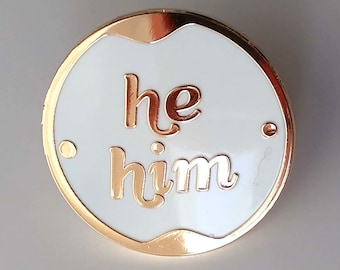 He Him Pin - Etsy