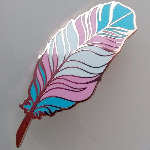 Bi Bisexual Pride Feather Enamel Pin LGBT | Etsy